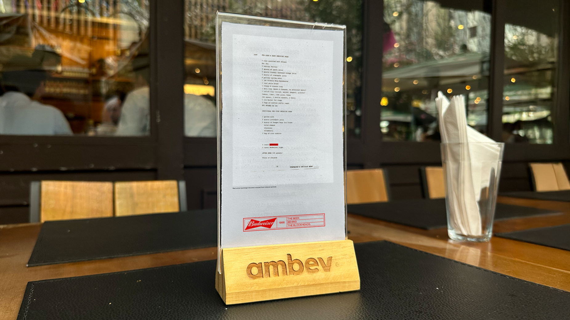 Budweiser Reveals Real Backstage Riders to Prove It's the Beer Behind ...