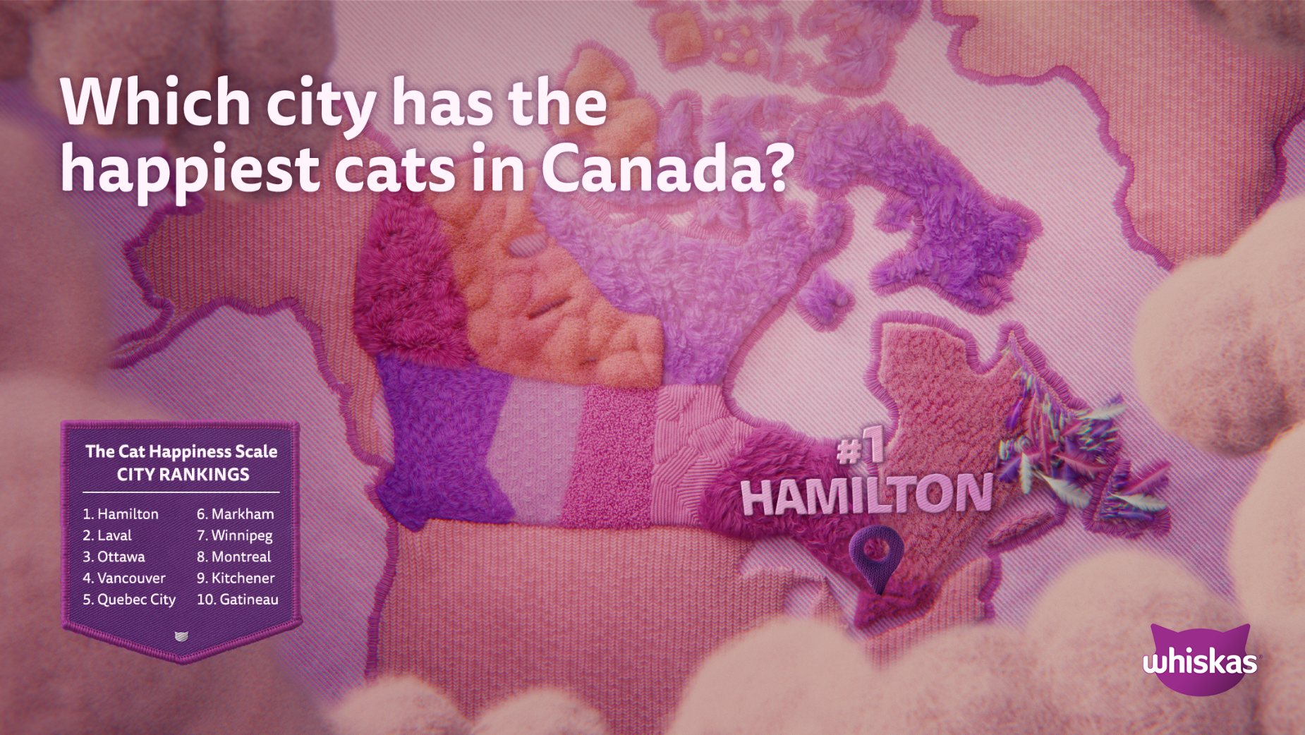 WHISKAS Brand Reveals Canadian Cities with The Happiest Cats | LBBOnline