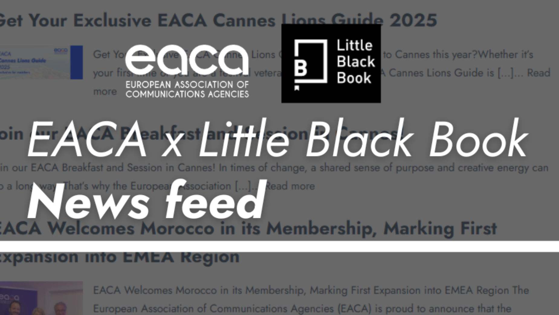 EACA Launches Europe-Wide Industry Newsfeed in Partnership with Little Black Book | LBBOnline