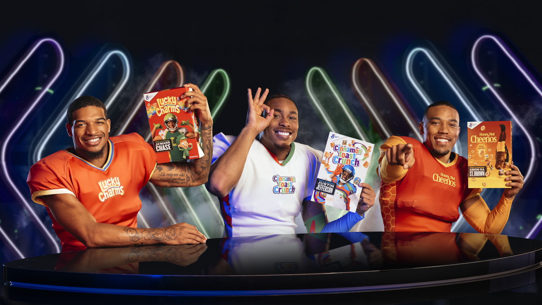 Justin Jefferson, Ja’Marr Chase and Amon-Ra St. Brown Join General Mills Cereal Training Camp ...