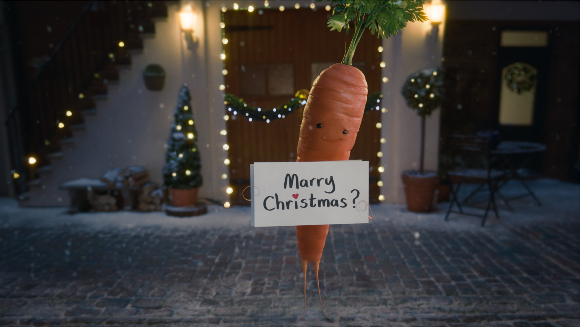 Love Is All Around as Kevin the Carrot Pops Big Question in Aldi's Christmas Teaser | LBBOnline