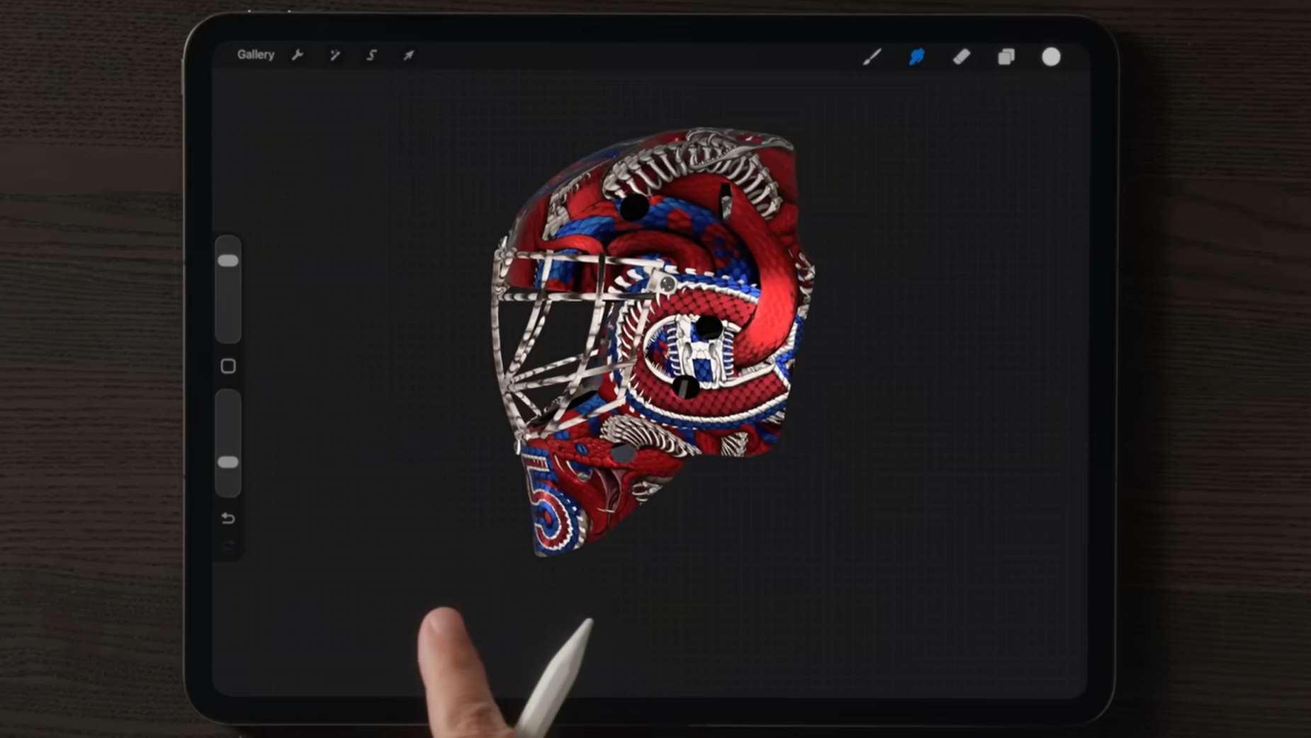 Apple Powers Fresh Era of NHL Goalie Mask Art with Return of 'Made on iPad' | LBBOnline