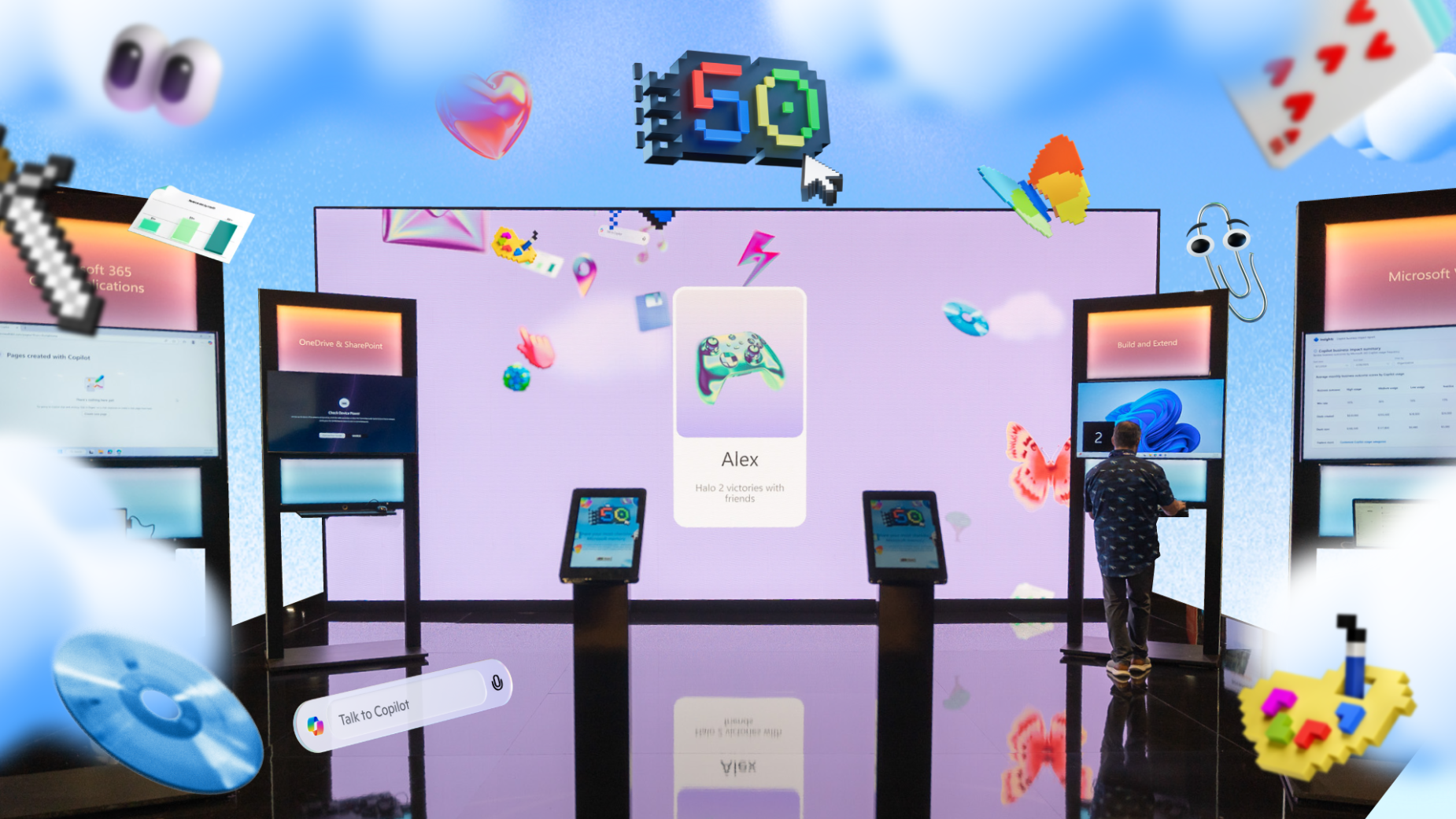 50-Year Memory Wall Lets Attendees Relive Microsoft’s Greatest Moments ...