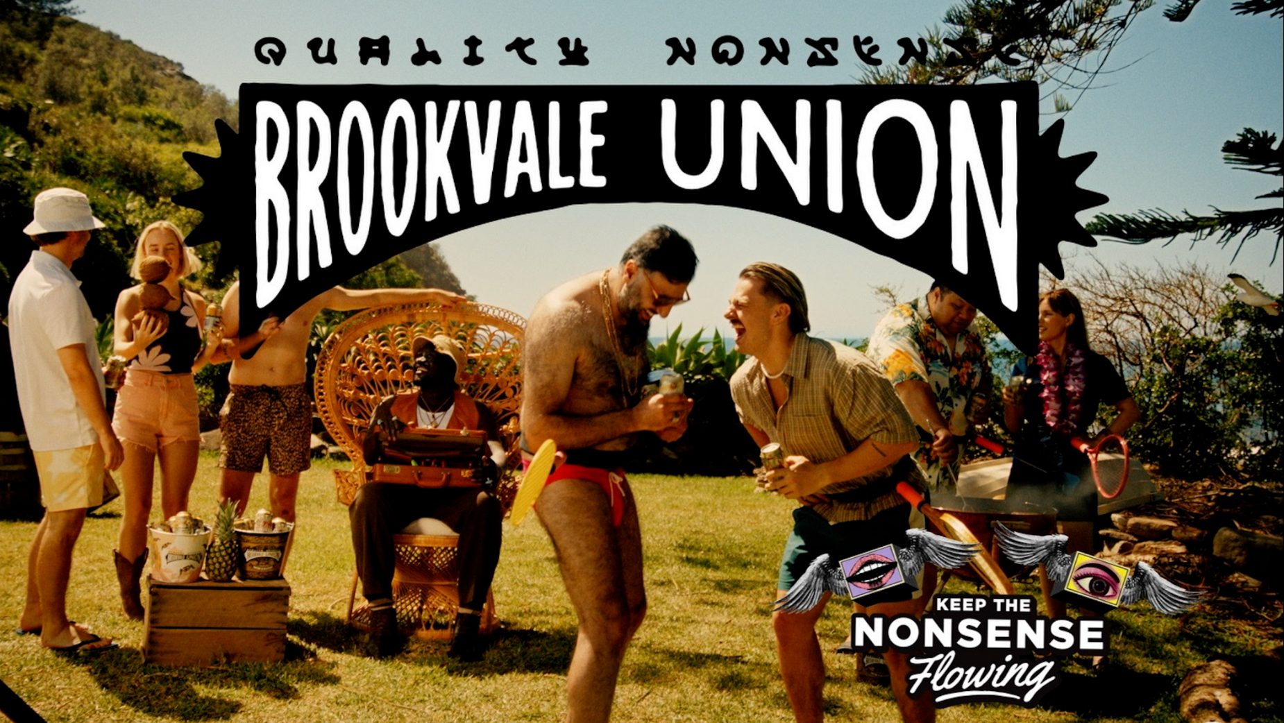Comedians Play Tennis With Their Hips to Hold Cans of Brookvale Union ...