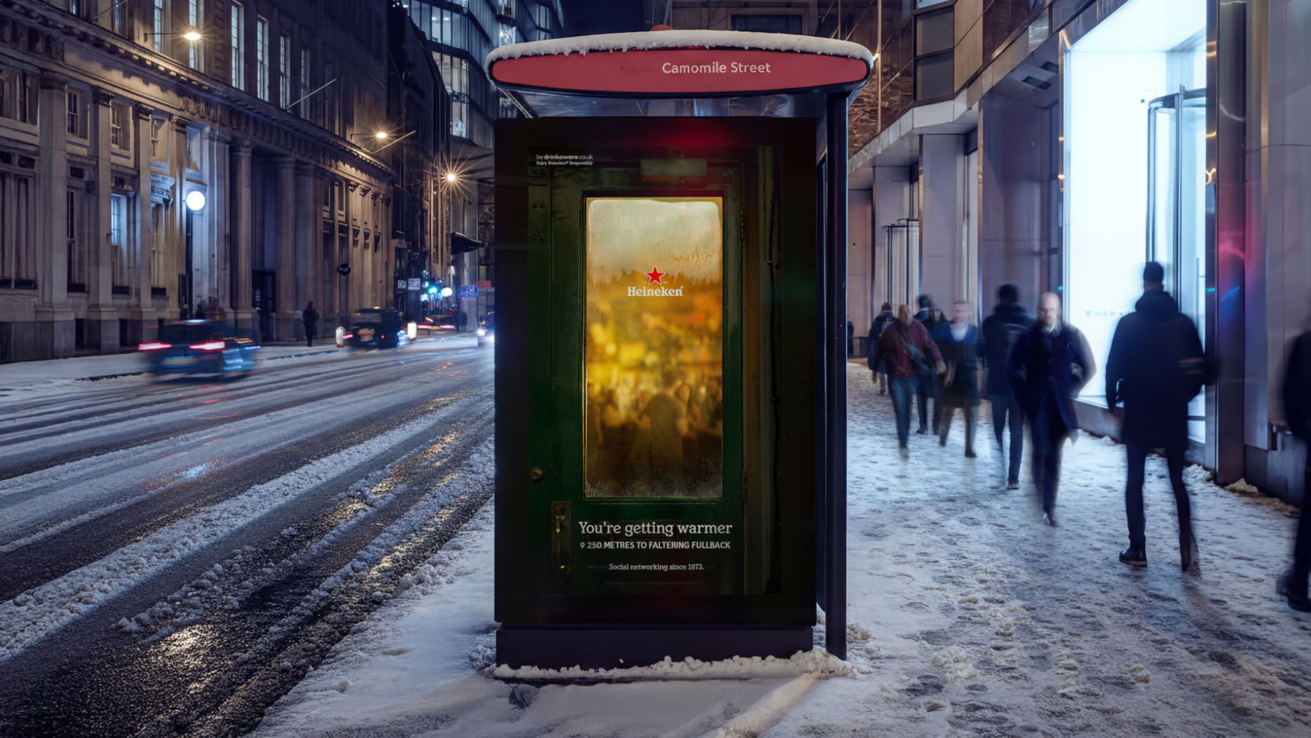 Heineken Warms Up Winter Streets With Temperature-Triggered Digital OOH ...