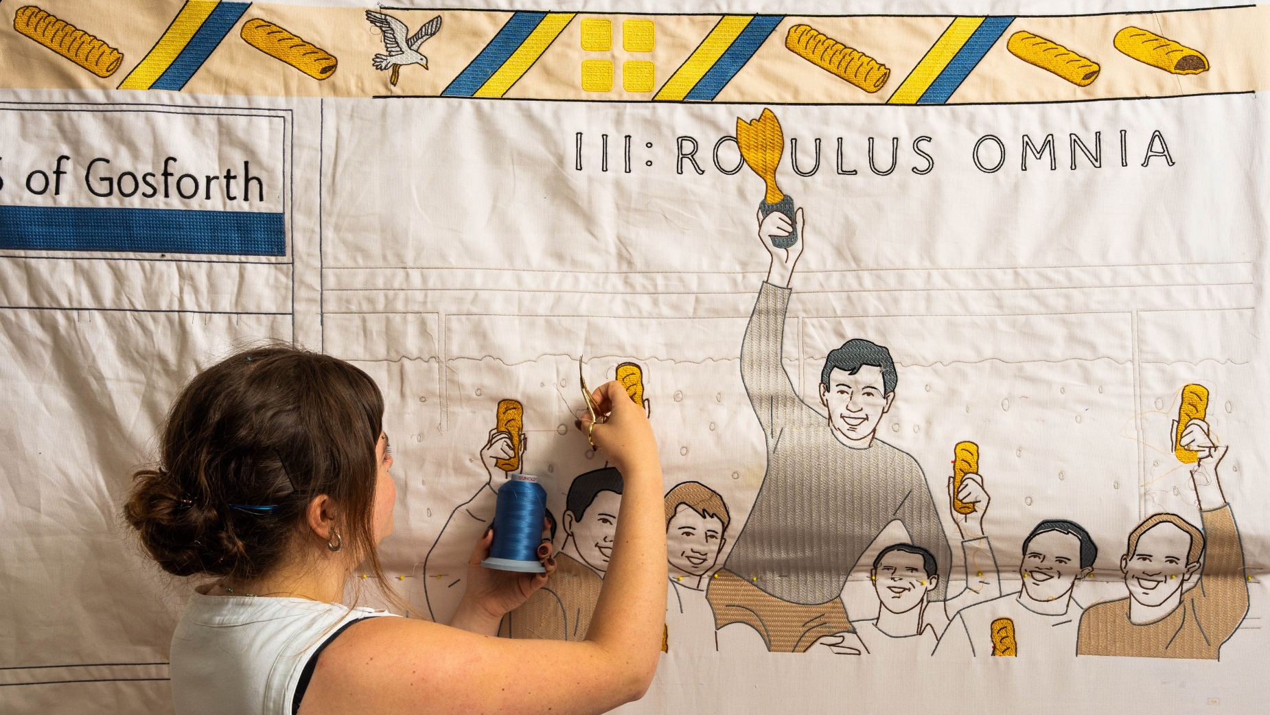 Greggs' Epic Embroidered 'Ta-Pastry' Depicts the History of the Sausage ...