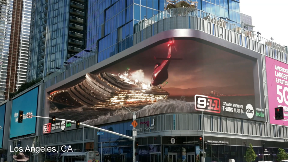 ABC’s ‘9-1-1’ Brings Disaster to LA and NYC with 3D Billboards by Zoic Studios | LBBOnline