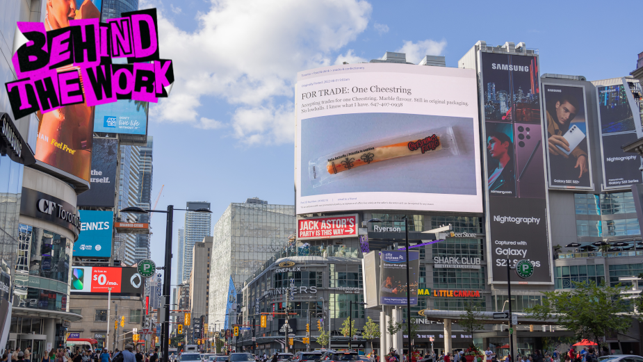 Behind the Toronto Billboard Offering a Cheestring Trade | LBBOnline