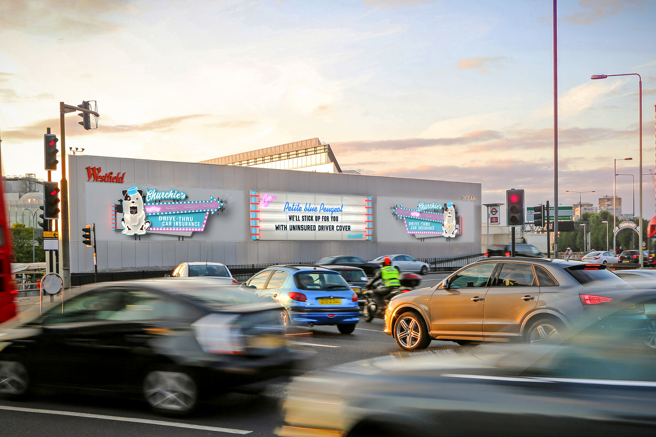 Oh Yes! WCRS Has it Covered in Live Churchill Insurance DOOH Campaign ...