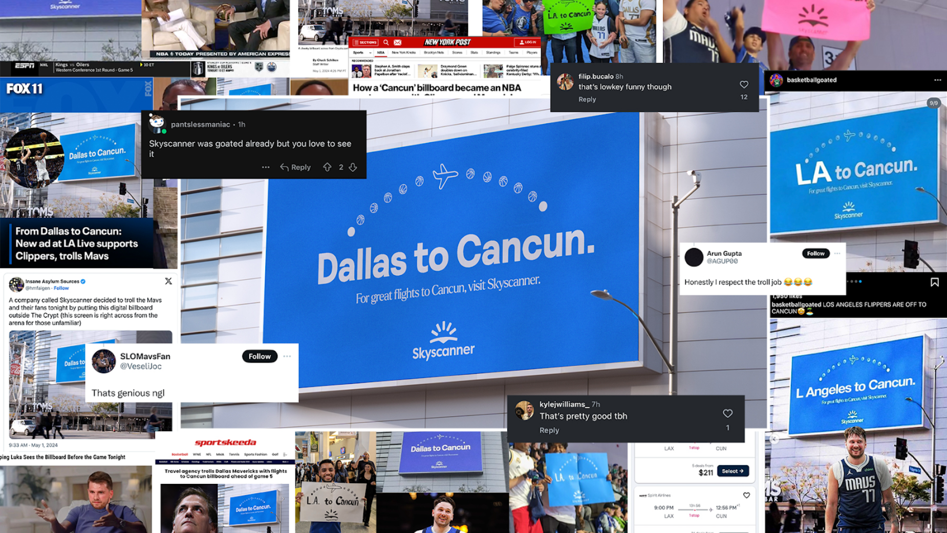 Skyscanner Scores Big with OOH Stunt during NBA Playoffs | LBBOnline