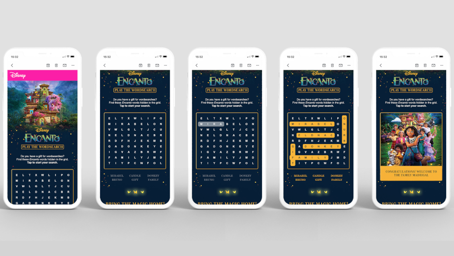 Disney First Interactive Email Wordsearch Celebrates Disney's Encanto ...