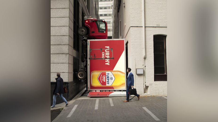 Furphy Gets a Truck Stuck for Crisp Lager Launch | LBBOnline
