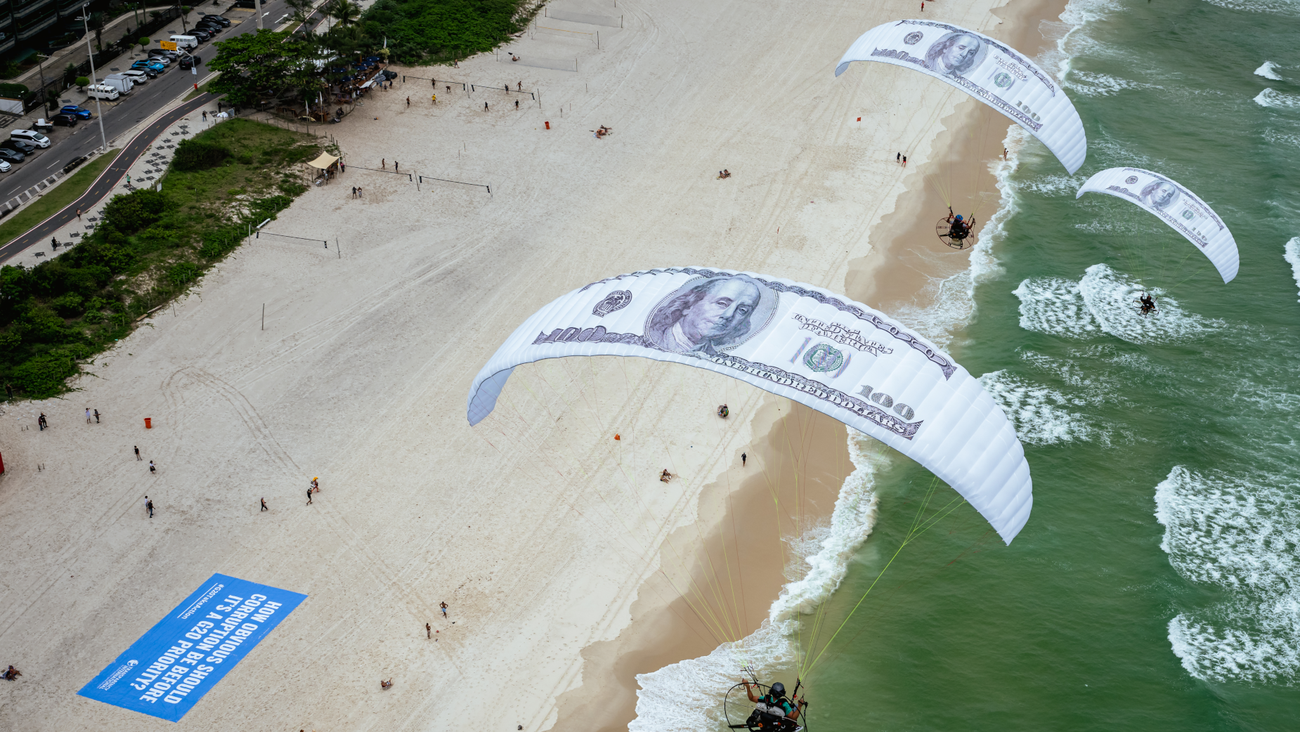 Giant Bank Notes Float Through Rio de Janeiro to Spotlight Corruption ...