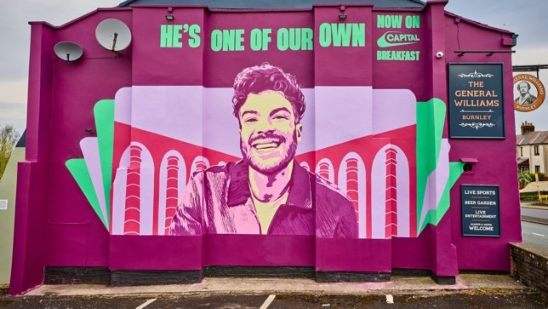 Capital Breakfast Surprises Jordan North with Massive Mural in Burnley ...