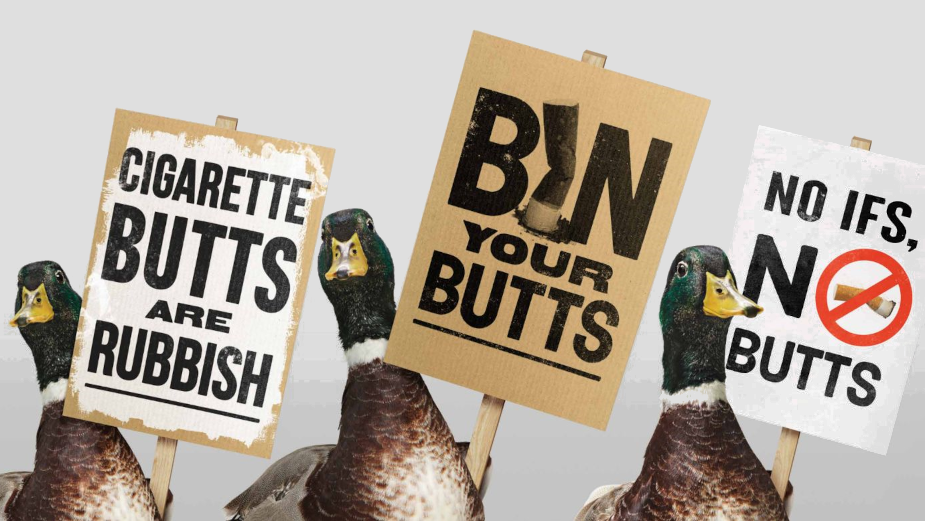 Ducks Judge Smoker's Littering Behaviour for Keep Britain Tidy Campaign ...
