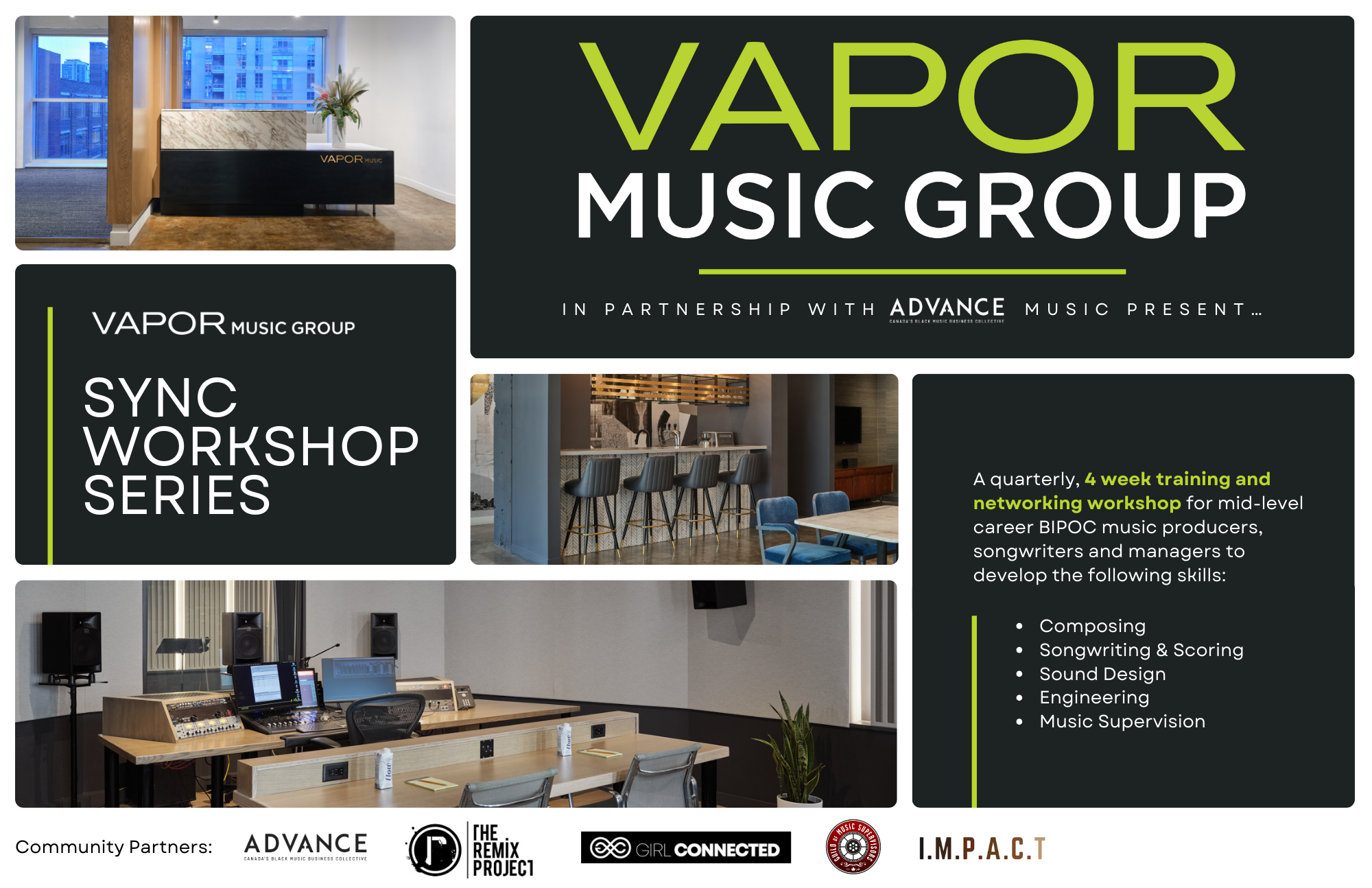 Vapor Music Group and ADVANCE Launch Groundbreaking BIPOC Sync Workshop ...