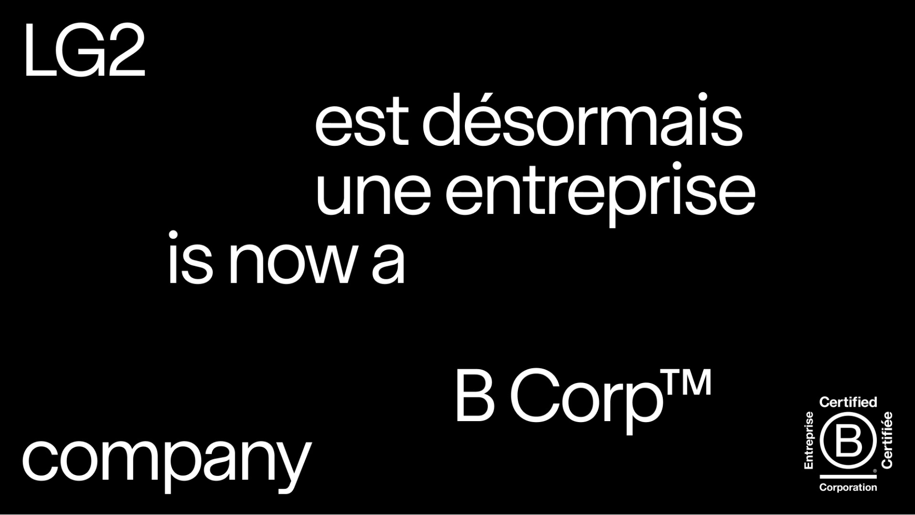 LG2 Is Now a B Corp Company | LBBOnline