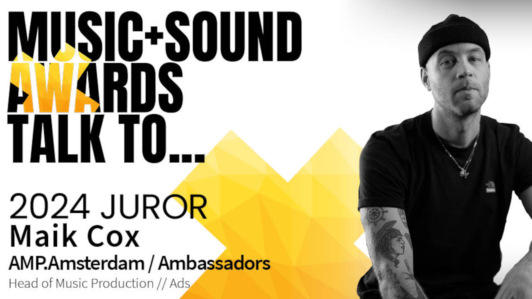 The Music+Sound Awards Talk: Maik Cox, Head of Music Production at Amp ...