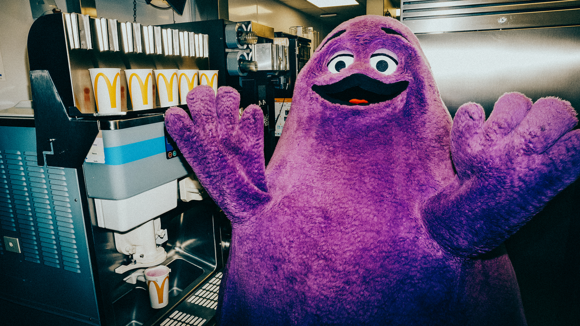 McDonald’s 50th Birthday Is Gate-Crashed by Iconic Character Grimace ...