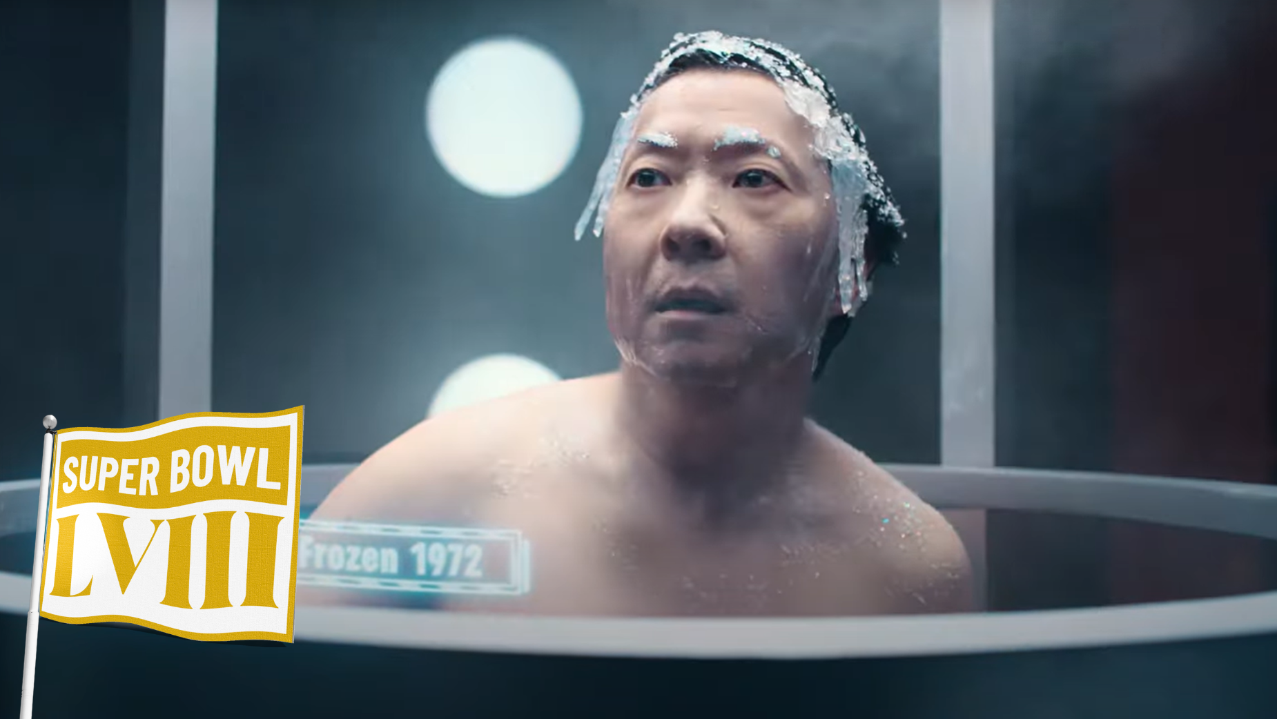 Frozen Ken Jeong Patiently Waits for the Perfect Wing in Popeyes' Super ...