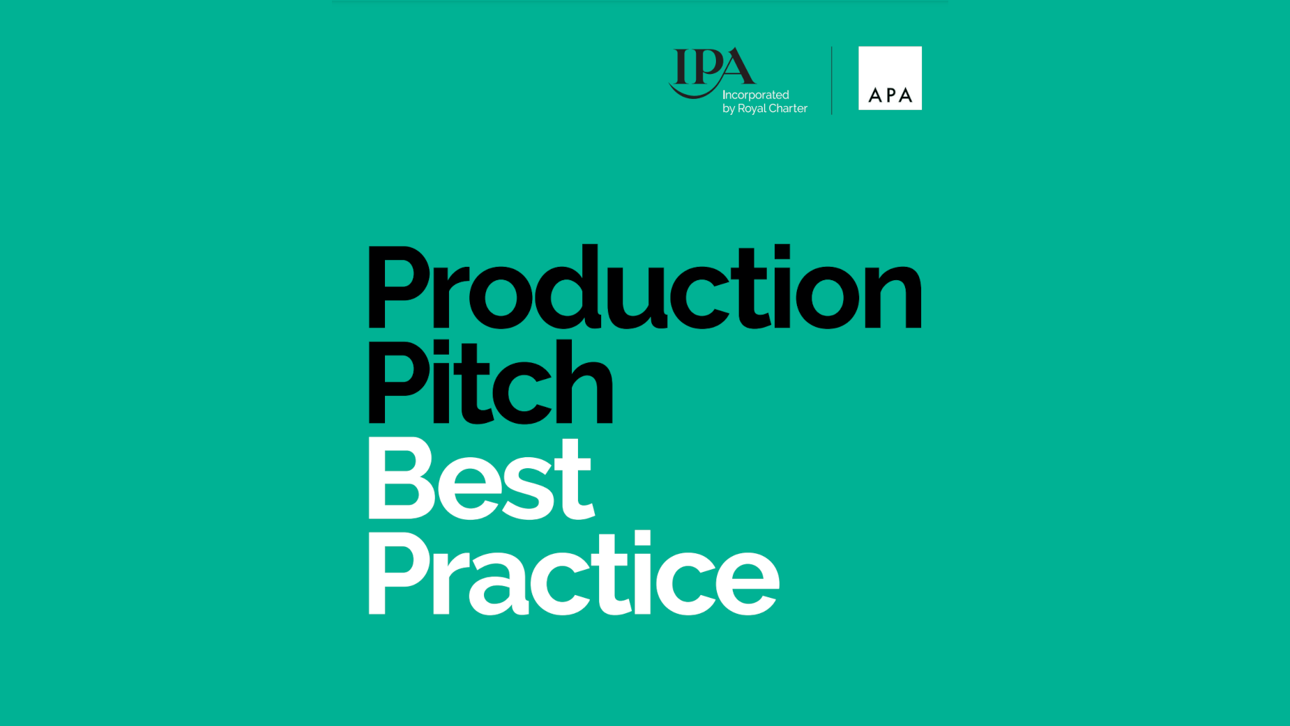 IPA, APA and ISBA Unite to Improve Production Pitch Process | LBBOnline