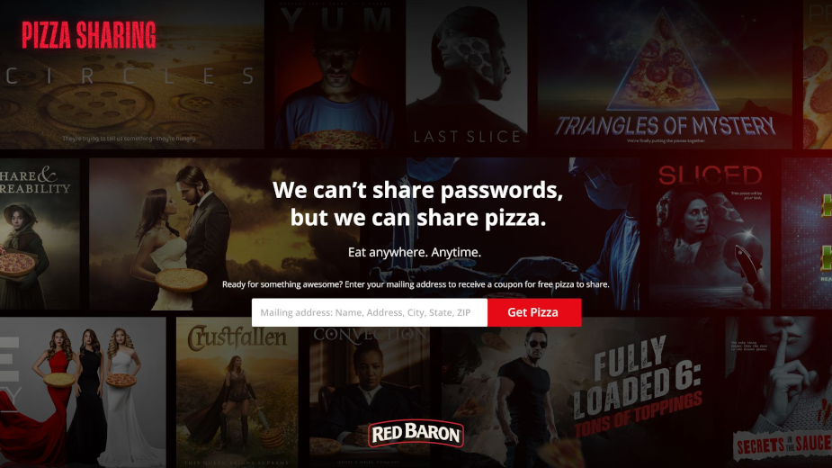 Can’t Share Passwords? Share Pizza Instead in Campaign from Red Baron ...
