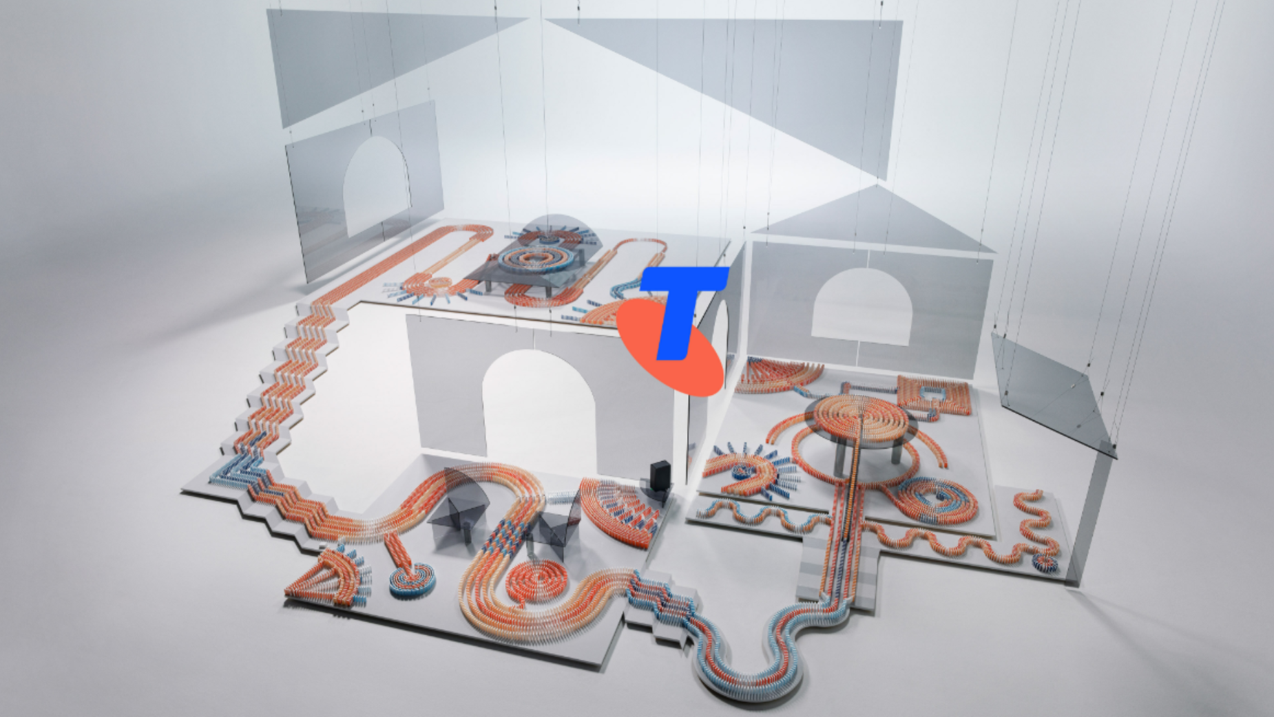 20,000 Colourful Dominos Feature in Striking Telstra Campaign | LBBOnline