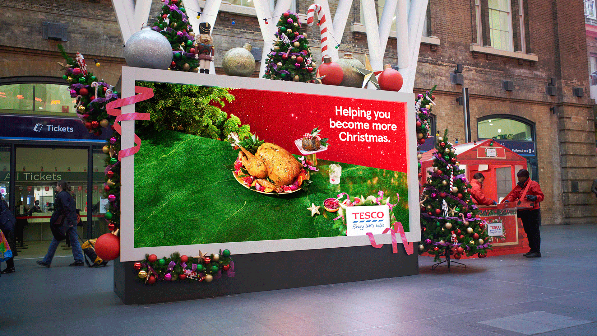 Tesco Helps Commuters Become More Christmas with Spectacular OOH ...