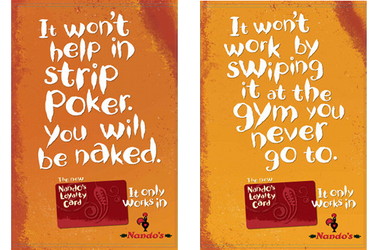 Nando’s Loyalty Card ‘It Only Works in Nando’s’ | LBBOnline