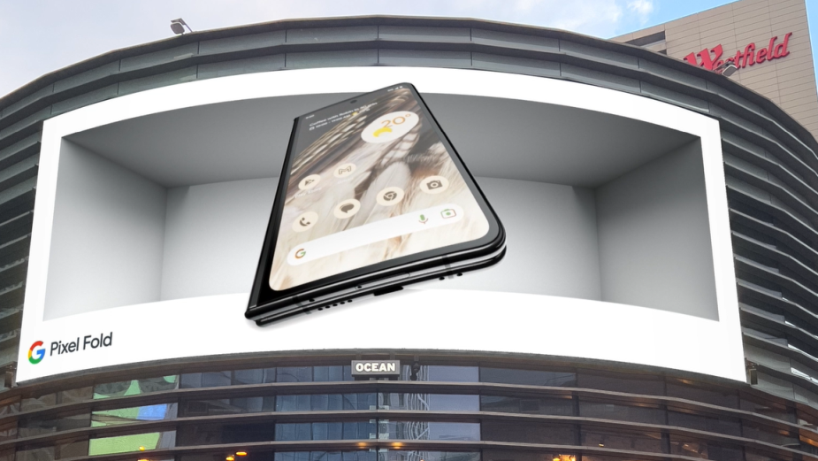 Google Pixel Fold Lands in London with 3D Anamorphic DOOH from Anomaly | LBBOnline