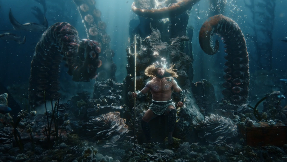 Undersea God Bubble Rising Deep Blue Sea Underwater