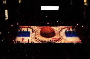 The Famous Group Slam Dunks LA Clippers Game with 3D Projection Mapping | LBBOnline