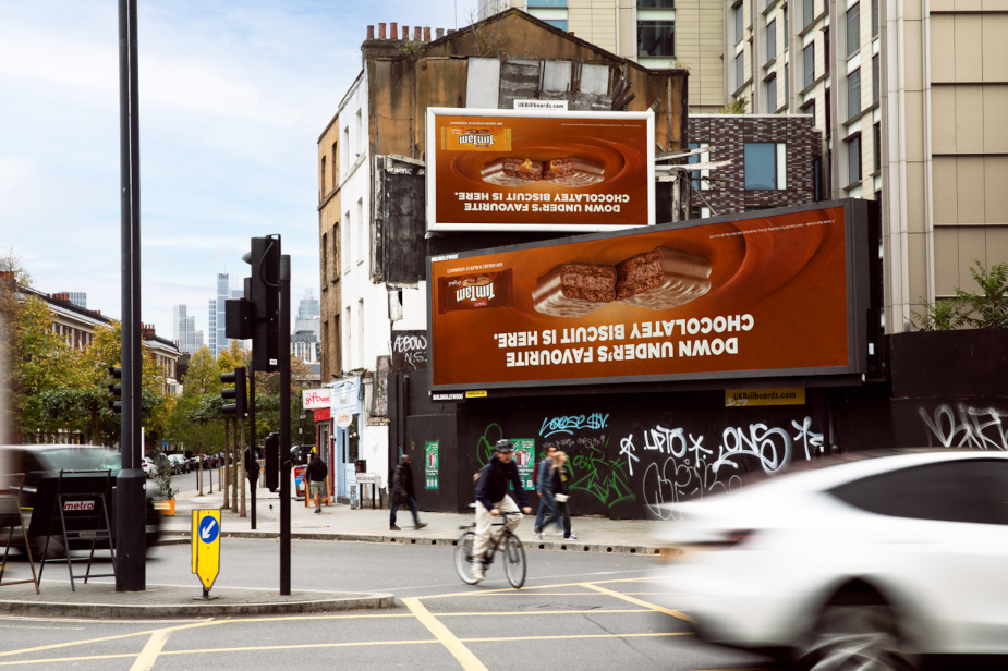 Tim Tam's Upside Down Billboards Bring Taste of Australia to UK | LBBOnline