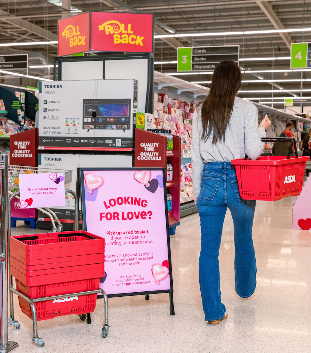 Asda Introduces Red Baskets to Help Couples Find Love in the Aisles ...