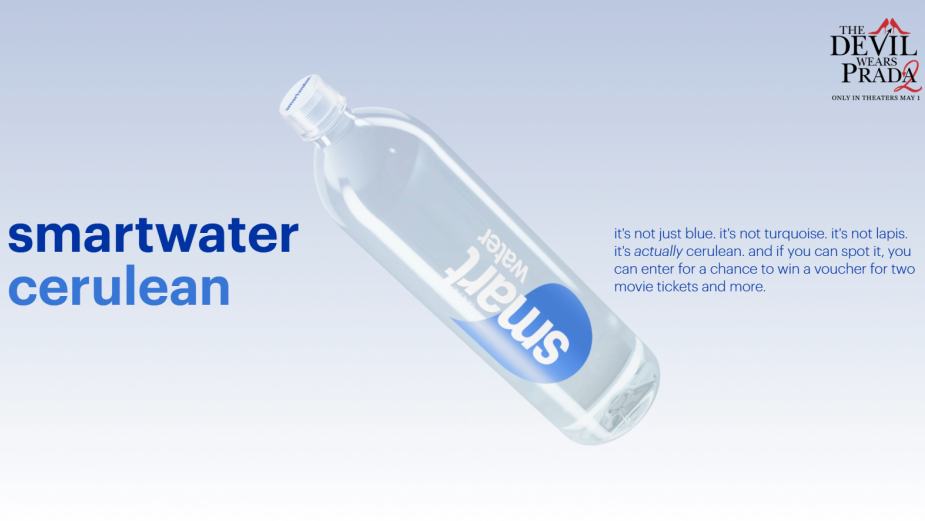 smartwater Challenges Fans to Spot Cerulean for 'The Devil Wears Prada ...