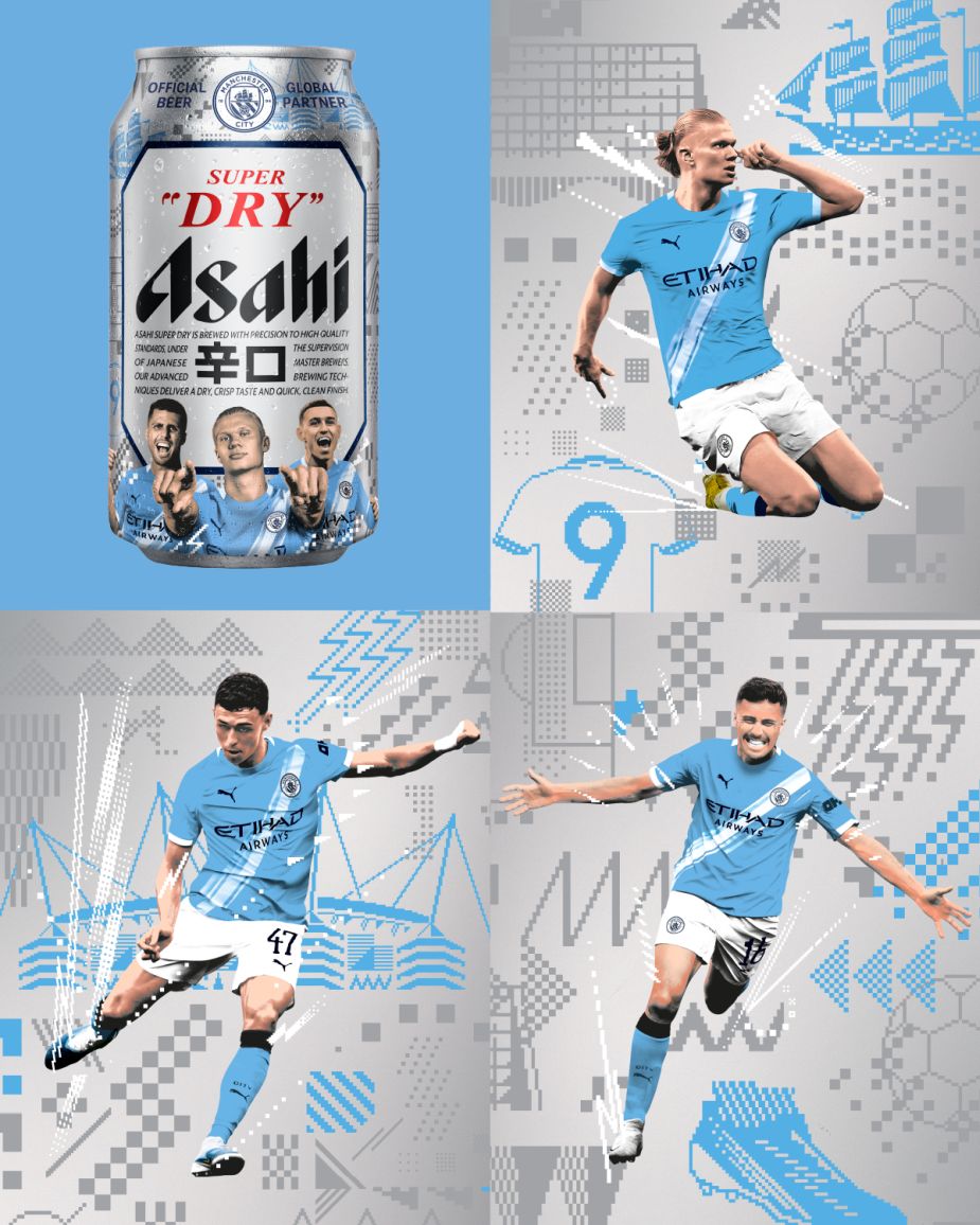 Asahi Super Dry Levels Up Manchester City Collab with Pixel Packaging ...